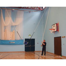 Trampoline spotting rig