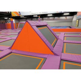 Angled trampolines