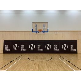 Basketball end wall impact padding