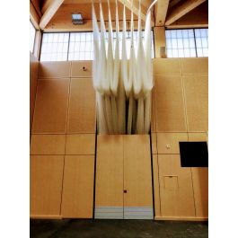 Sports hall netting storage solutions