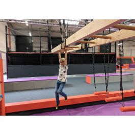 Hanging ladders for adventure parks