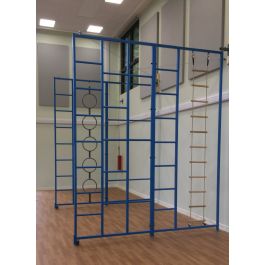 "Two-in-One" steel wall hinged climbing frame