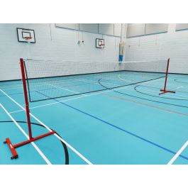Badminton posts. Standard. Wheelaway, freestanding