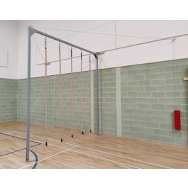 Wall hinged rope frame