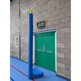 Netball posts - competition - floor anchored - base padding
