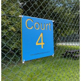 Sports court number signs