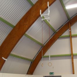 Roof mounted height adjustable handrings