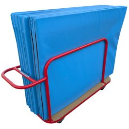 Vertical mat trolley