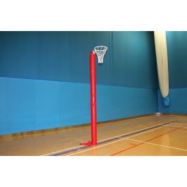 Netball posts - competition - floor anchored