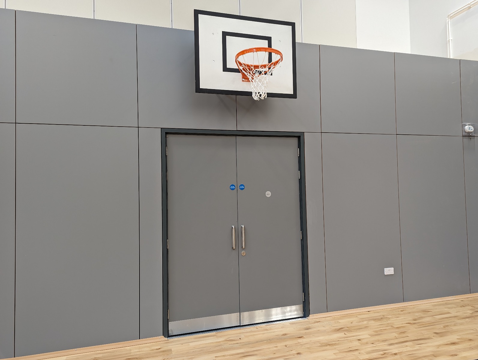 Sports hall fabric wall cladding