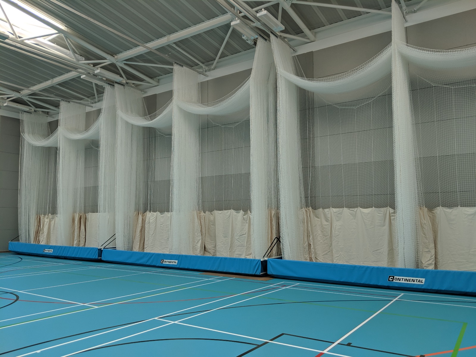 Indoor cricket practice netting